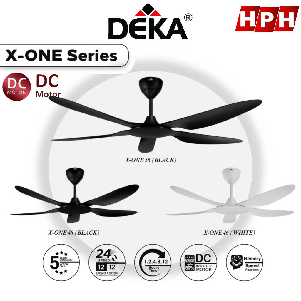 [Murah Sekali] DEKA DC Inverter Ceiling Fan with Remote (56"/46"/42") X ...