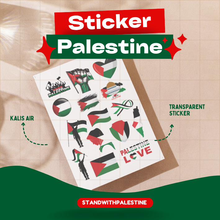 Sticker Transparent Palestine | Sticker Pipi | Sticker Waterproof ...
