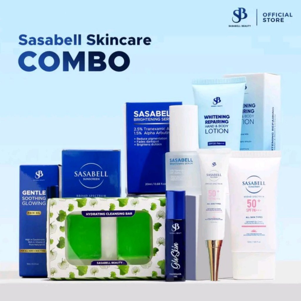 [ORIGINAL] SASABELL SKINCARE SUNSCREEN GLOSKIN FACE OIL SERUM CLEANSING ...