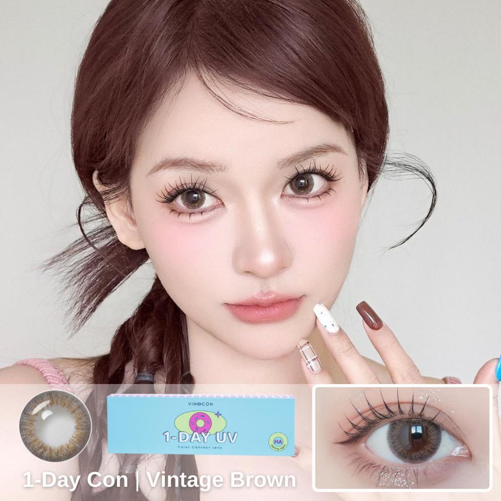 Vinscon Darling Brown 14.2mm (10pcs/Box) 1-Day Con / Daily Contact Lens ...