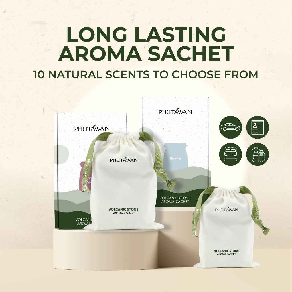 Phutawan Volcanic Stone Aroma Sachet 90g | Shopee Malaysia