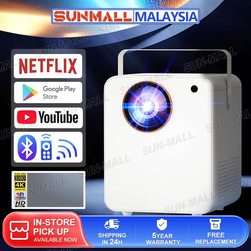 Mini projector 4k WIFI android projector 投影機 Android 9 smart projector ...
