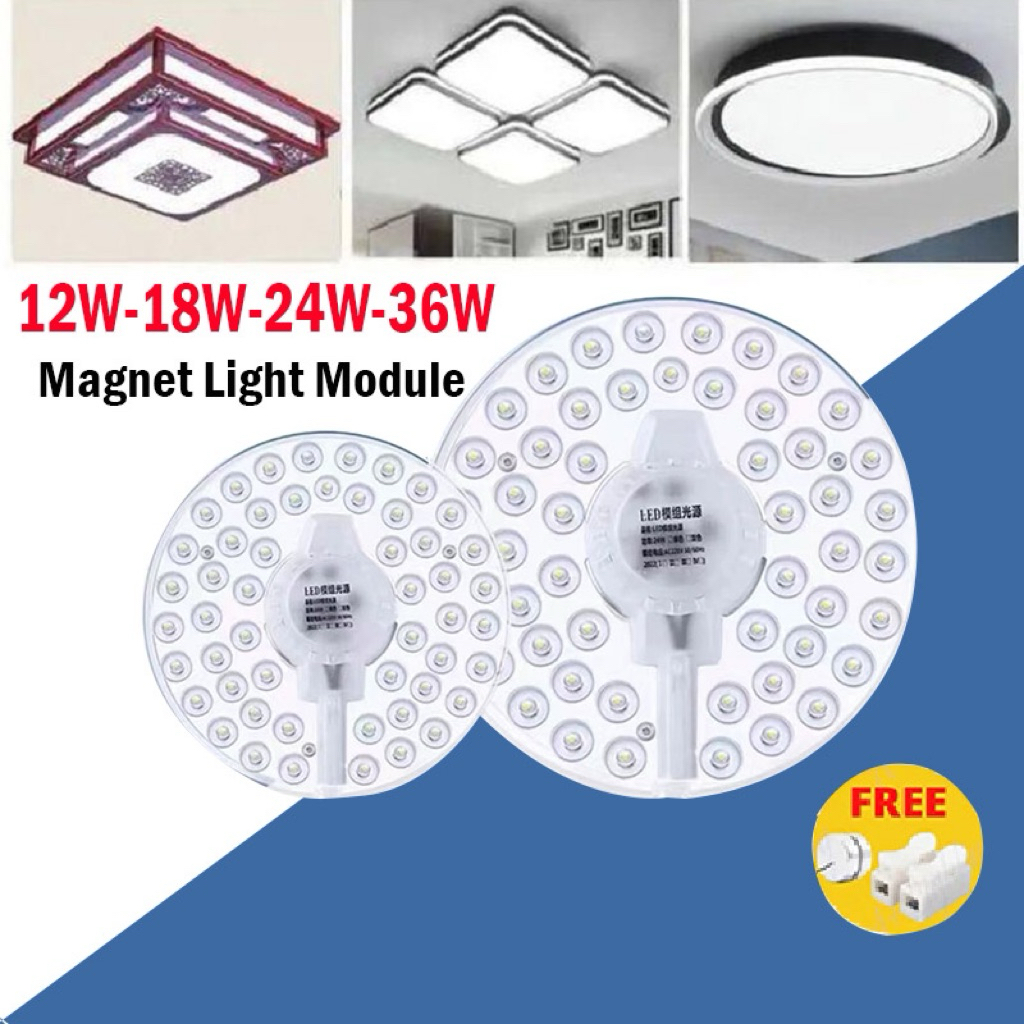 Round Led Module Light with Magnetic for Ceiling, Fan Light 12W 18W 24W ...