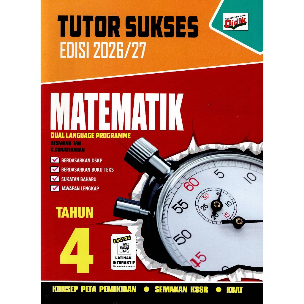 BUKU LATIHAN : TUTOR SUKSES EDISI 2026/27 MATEMATIK DLP TAHUN 4 KONSEP PETA PEMIKIRAN SEMAKAN ...