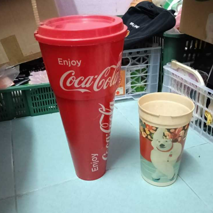 Coca cola marrybrown drinking bottle + straw + popcorn holder & coca ...
