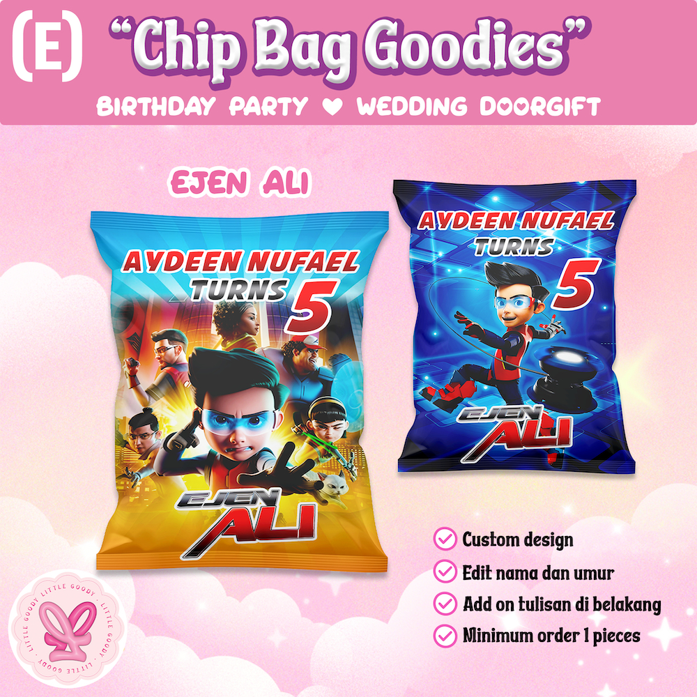 Custom/Ready Made Chip Bag | Party gift bag goodies | Birthday ...