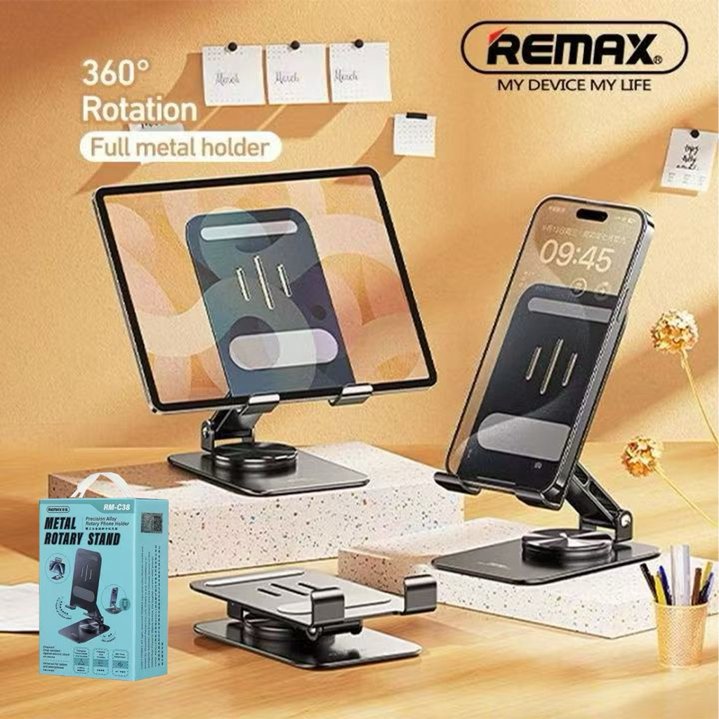 REMAX RM-C38 Precision Alloy Rotary Phone Holder Metal with 360 ...