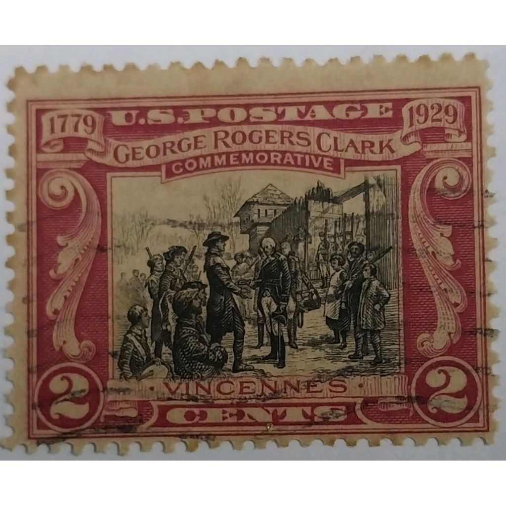 US Stamp. 1929. Rogers Clark #651. Classic 2cents. | Shopee Malaysia
