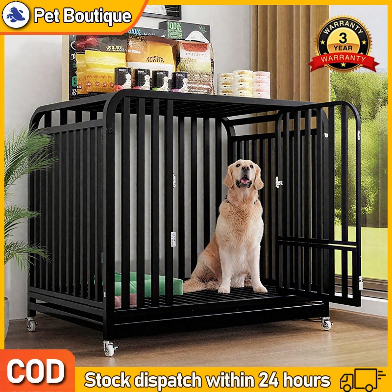 Dog Cage with Tray Dog Cage big size Puppy cage anti rust Pet cage ...