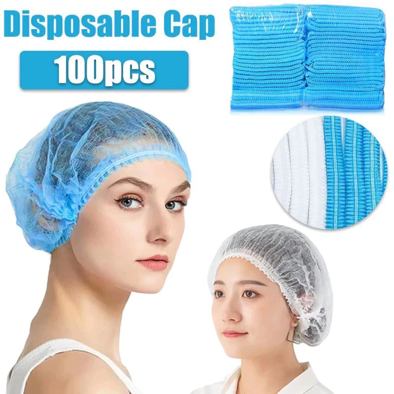 Disposable Hygiene Non-Woven Hair Net Double Elastic String Bouffant ...