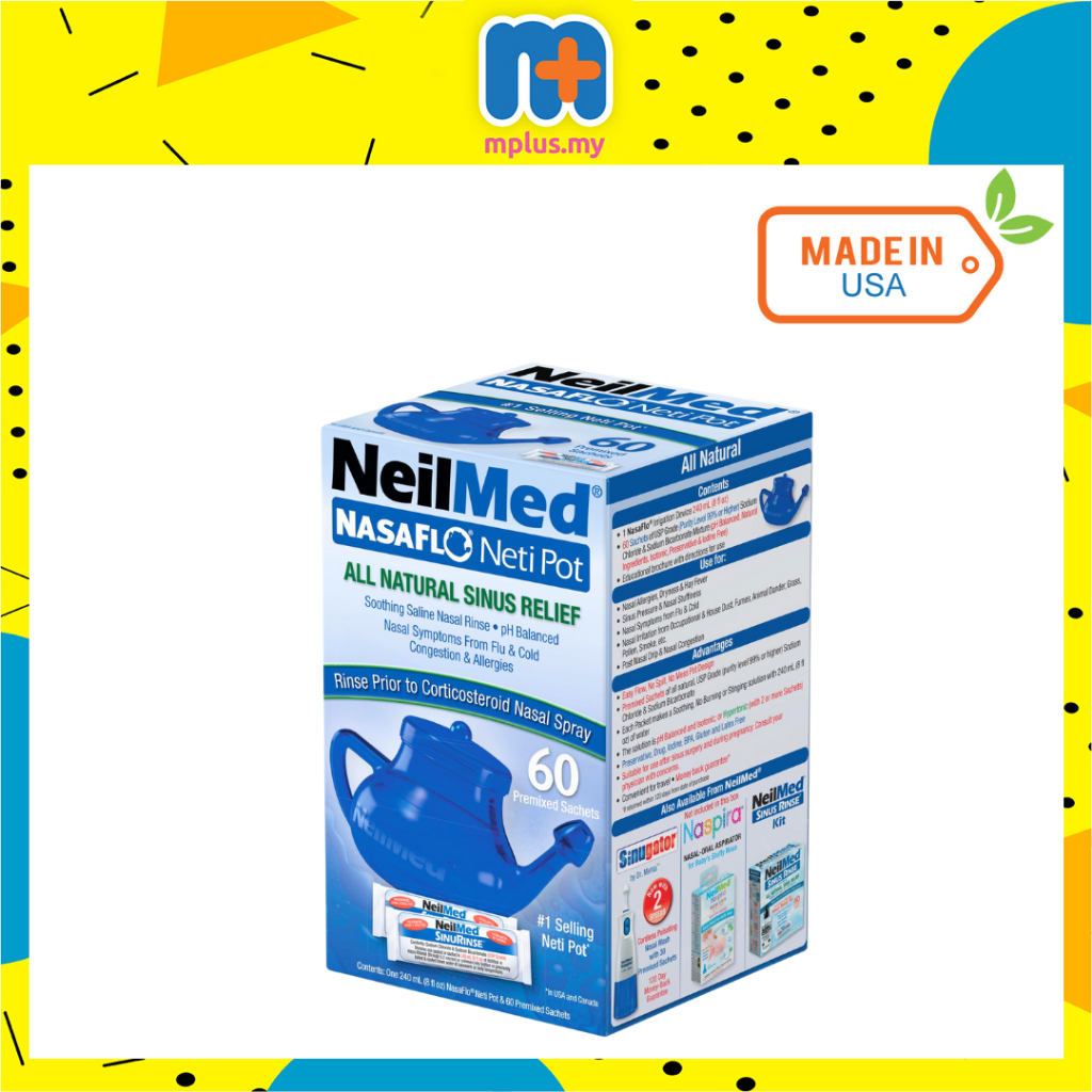 [MPLUS] NEILMED NETI POT 60 MIXTURE SACHETS | Shopee Malaysia