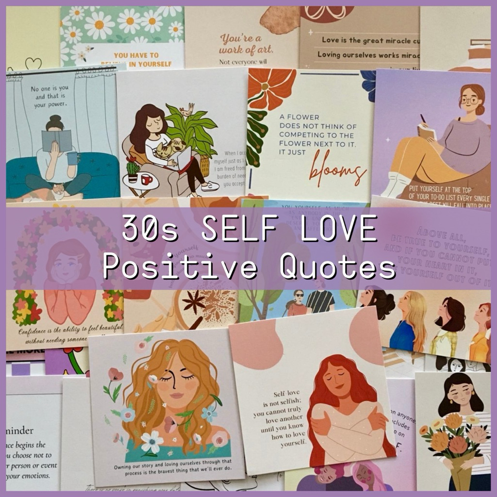 30s SELF LOVE POSITIVE QUOTES CARD | Shopee Malaysia
