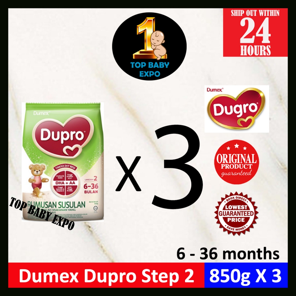 Dumex Dupro Step 2 (850g X 3) Exp: 04/2027 (Newest Stock) | Shopee Malaysia