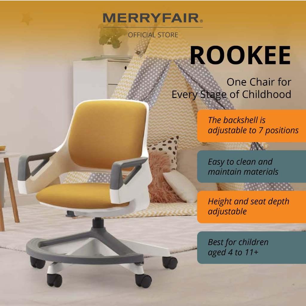 Merryfair ROOKEE Ergonomic Study & Office Chair for Back Pain ...