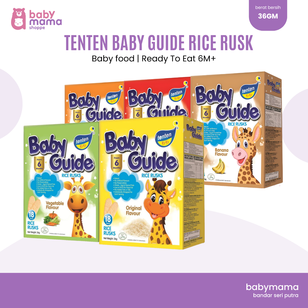 TENTEN | LUBUK MAKANAN BAYI | BABY GUIDE RICE RUSK READY TO EAT 6M ...