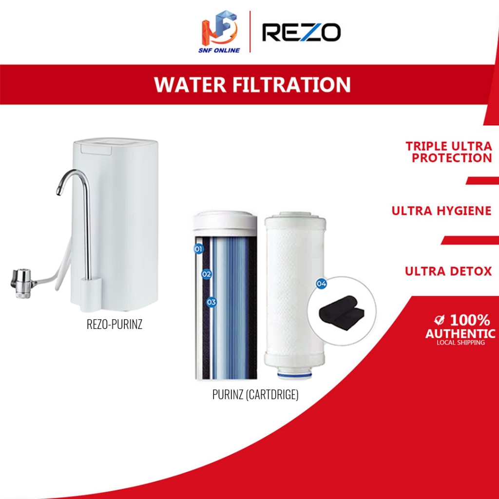 REZO Water Filtration System PURINZ 4 Stage (Matt White) | Shopee Malaysia