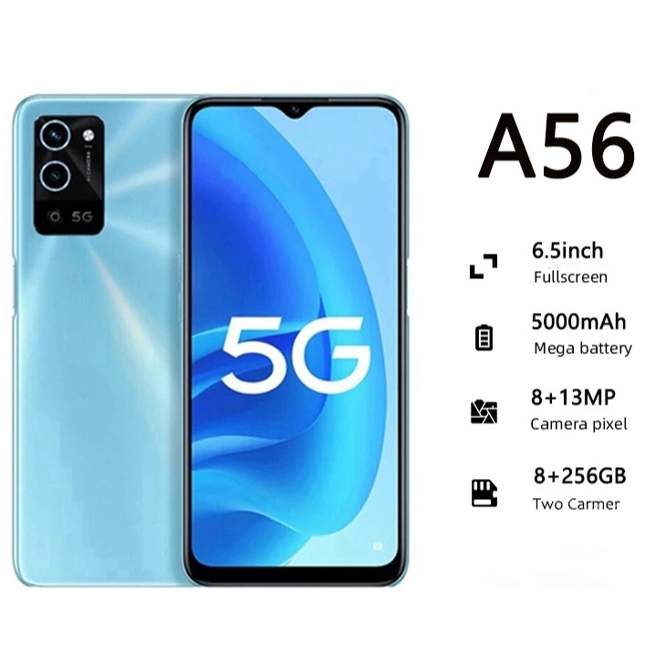 HP OPPO A56 8+256 5G 6.5-inci Skrin Penuh Bateri Telefon Pintar 5000mAh ...