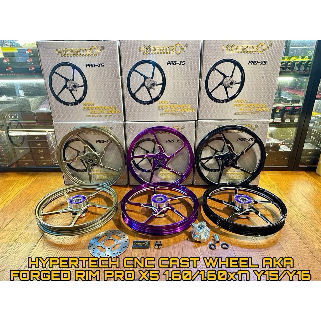 HYPERTECH PRO X5 SPORT RIM Y15 CNC AKA FORGED RIM HUB CUSTOM 1.6/1.6x17 ...