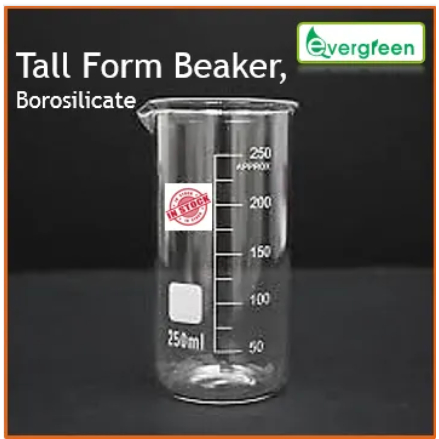 Bikar Kaca Makmal bentuk tinngi ( Kaca Borosilikat )/ Borosilicate ...