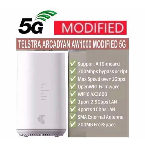 AW1000 5G WiFi6 CPE Router Modified Unlimited Hotspot Mod Modem (USED ...