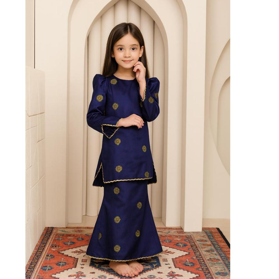 Baju Kurung Emma Vevet Budak songket bunga tabur Raya 2026 # latest ...