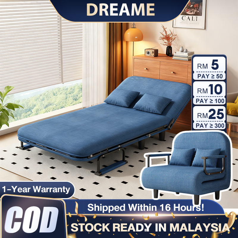 𝑫𝑹𝑬𝑨𝑴𝑬 Luxury Foldable Sofa Bed Katil 2 seater/3 seater/4 seater/Sofa ...