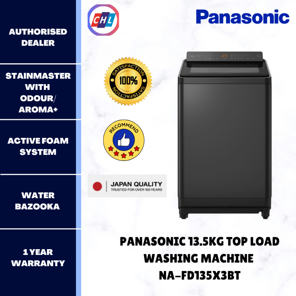 PANASONIC 13.5KG TOP LOAD WASHING MACHINE NA-FD135X3BT - PANASONIC ...