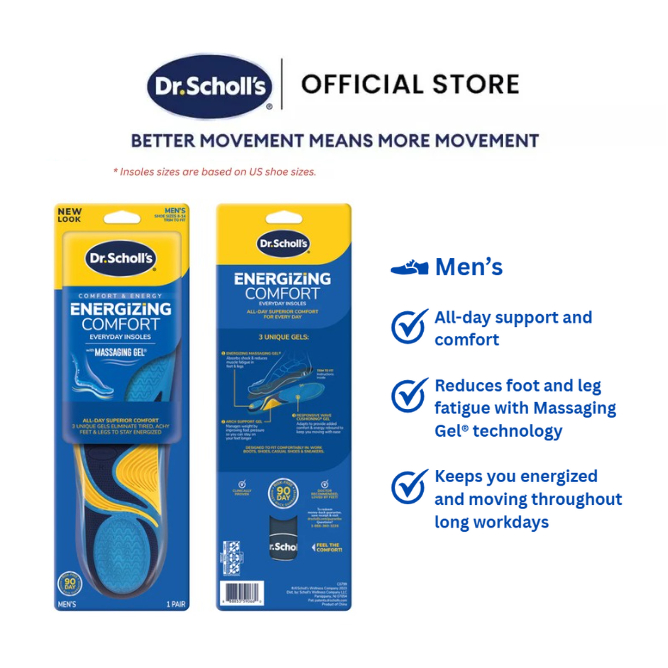 DR. SCHOLL's®Energizing Comfort With Massaging Gell® Insoles (M ...