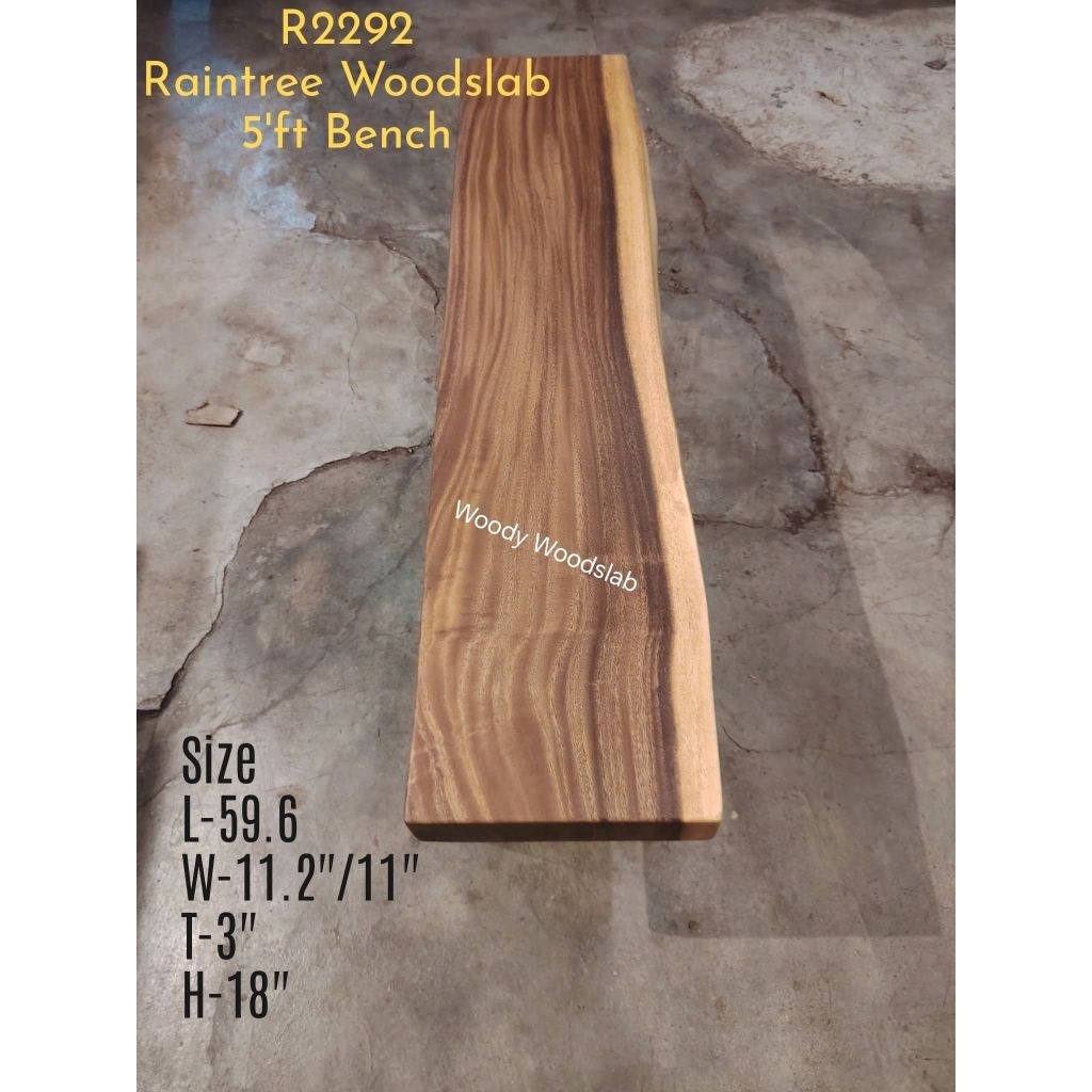 Raintree Woodslab 5'ft Bench Solid Woodslab | Shopee Malaysia