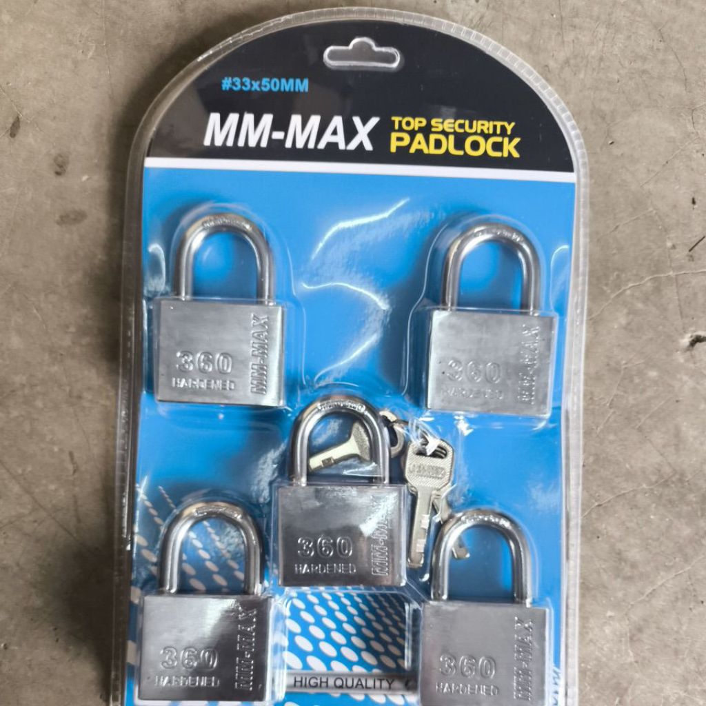 Max top security pdlock/pad lock master key/door lock/ 50MM X 5 PCS ...