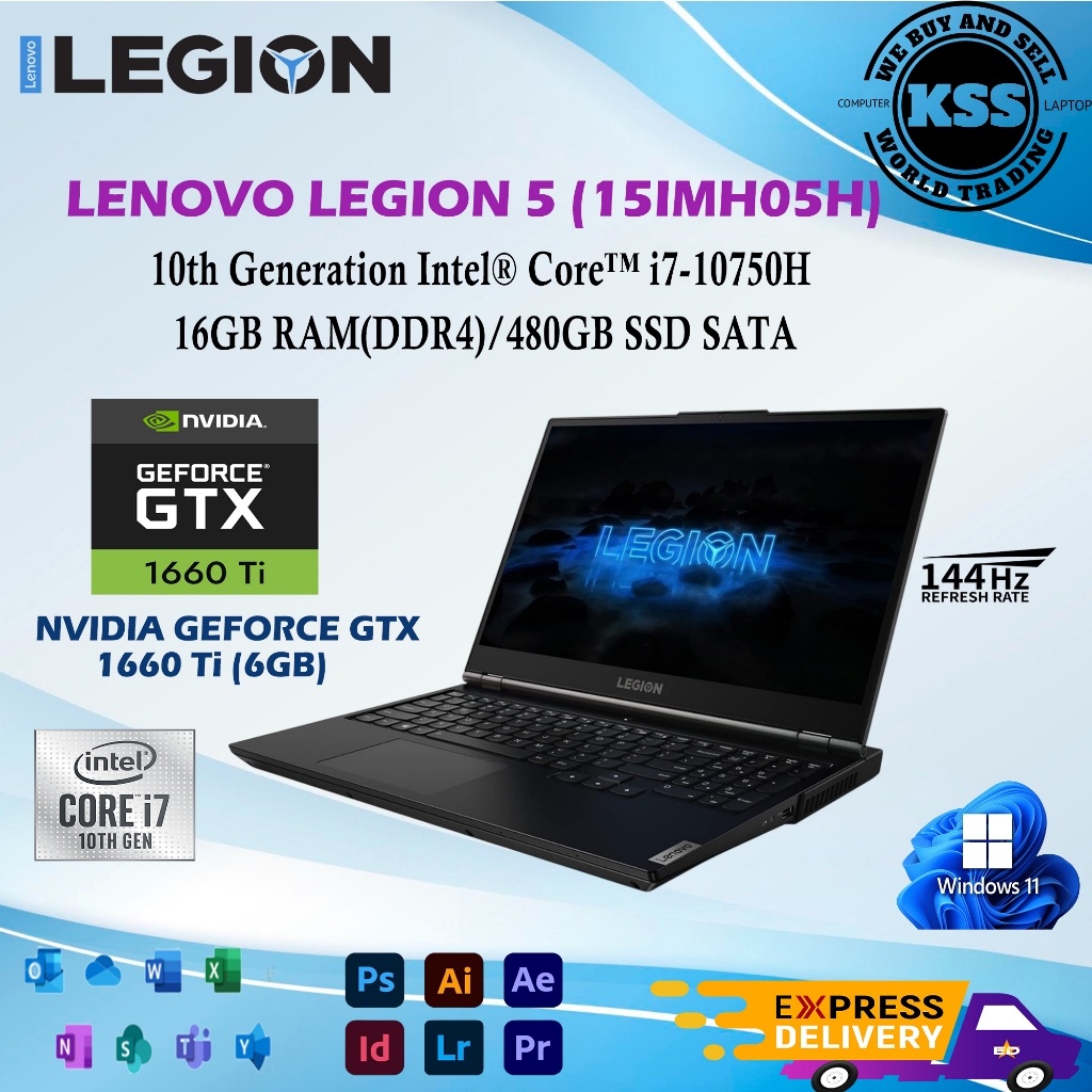 LENOVO LEGION 5(15IMH05H 81Y6) i7-10750H(10TH GEN)16GB RAM/480GB SSD ...