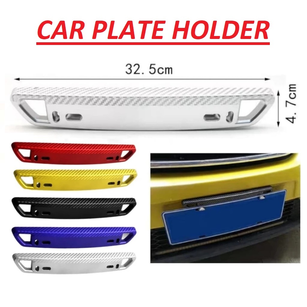 Universal Car License Number Plate Holder Frame Mount Front Rear Bumper ...