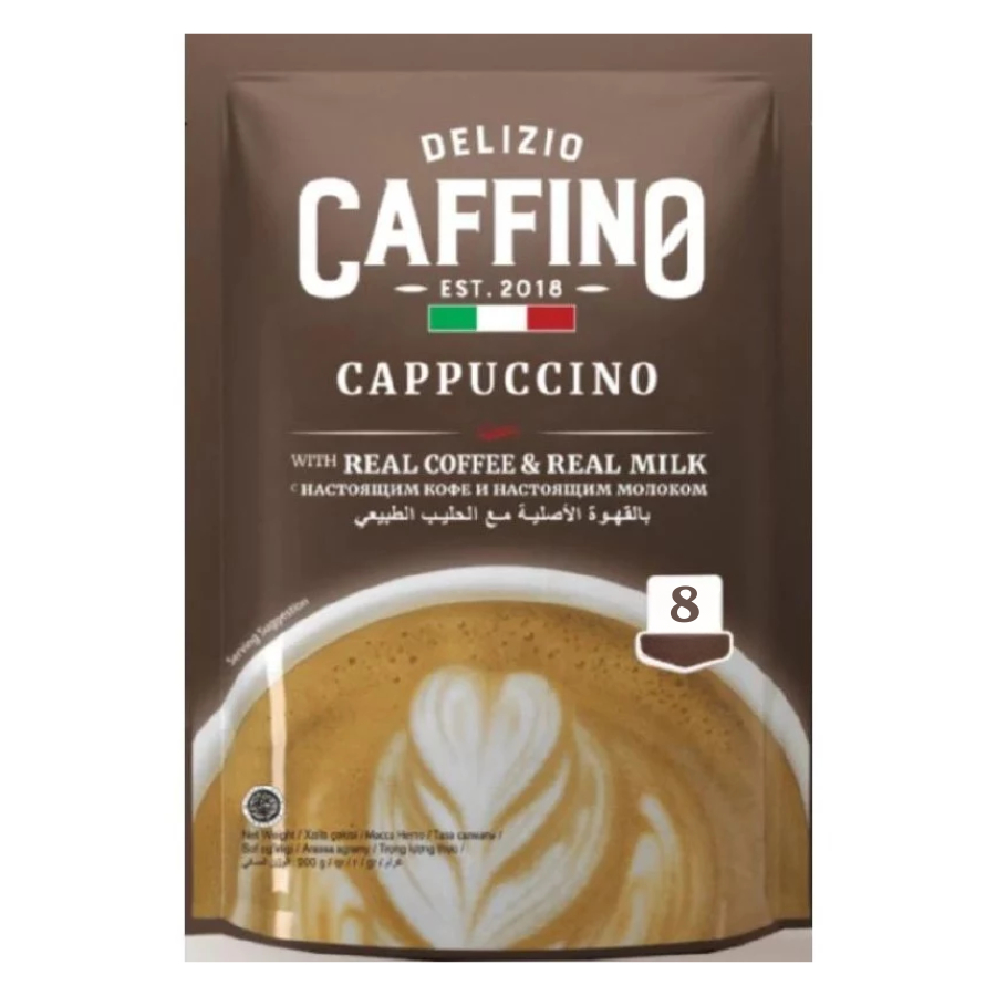 Delizio Caffino Cappuccino Classic with Real Coffee & Real Milk 8s x ...