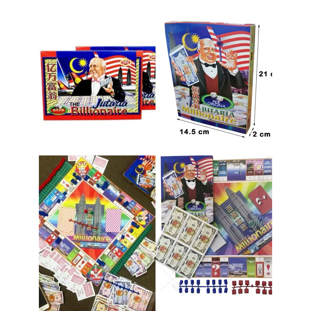 The Jutaria / Billionaire / Millionaire Board Game/ Permainan Jutaria ...