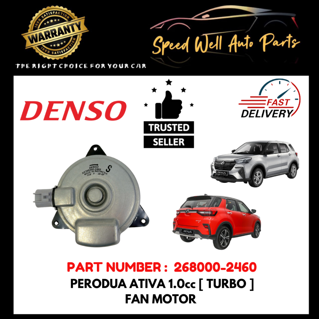 PERODUA ATIVA 1.0cc TURBO RADIATOR FAN MOTOR DENSO OEM (268000-2460 ...
