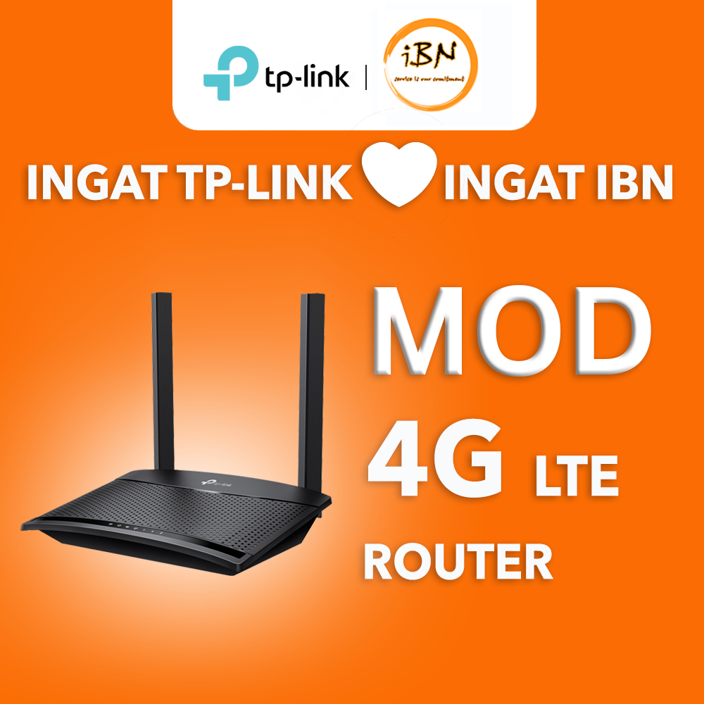 TP-Link TL-MR100 4G LTE WiFi Router | Modem Sim Kad Tanpa Wayar | Plug ...