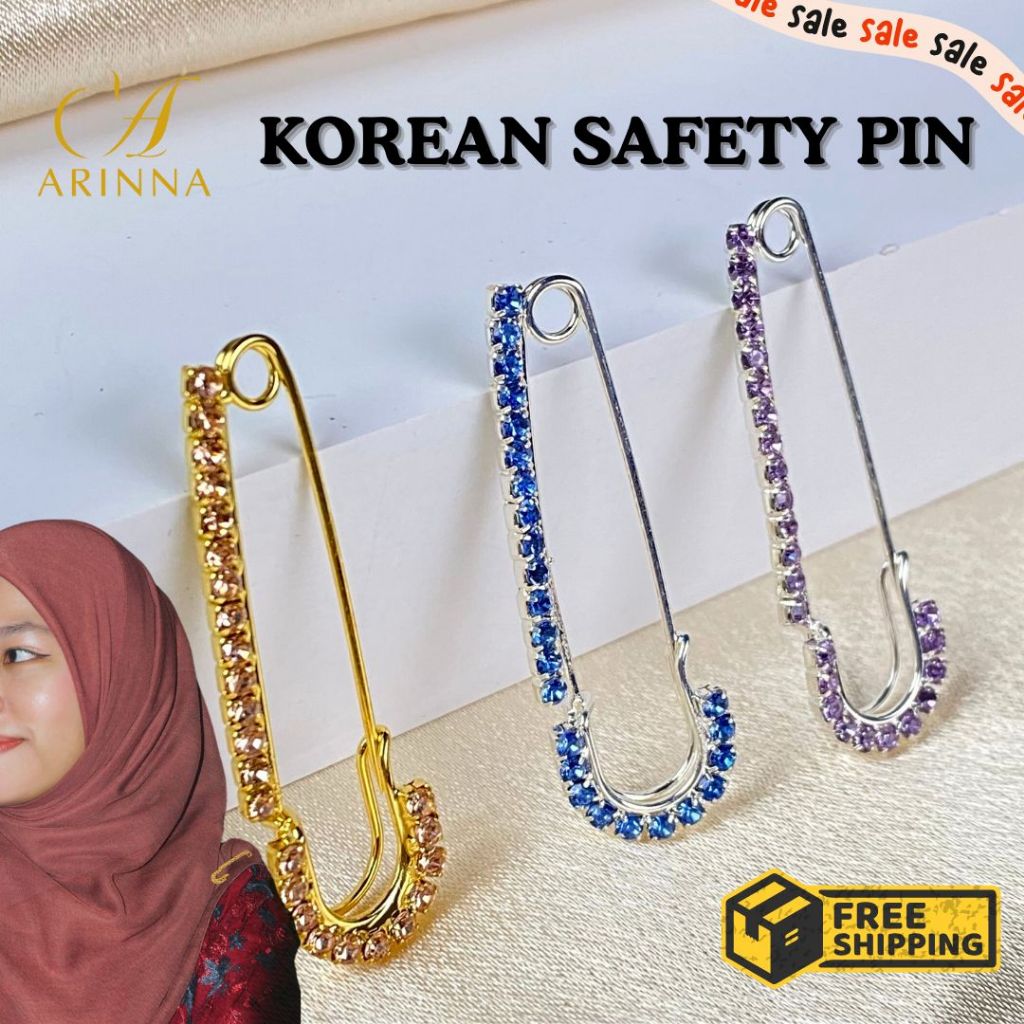 Arinna Kerongsang Kristal Pin Safety Tudung Baju Pant Hijab Berlian ...