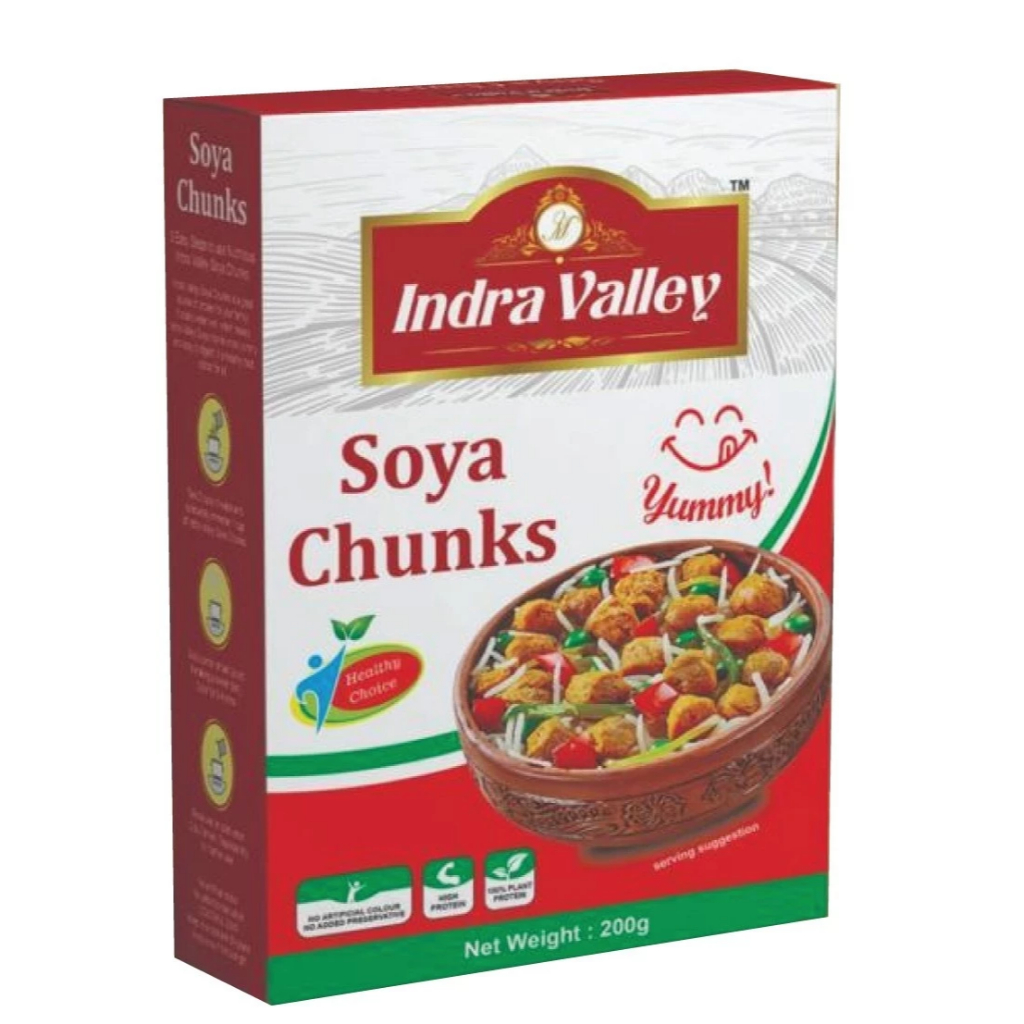 INDRA VALLEY SOYA CHUNK 200gm | Shopee Malaysia