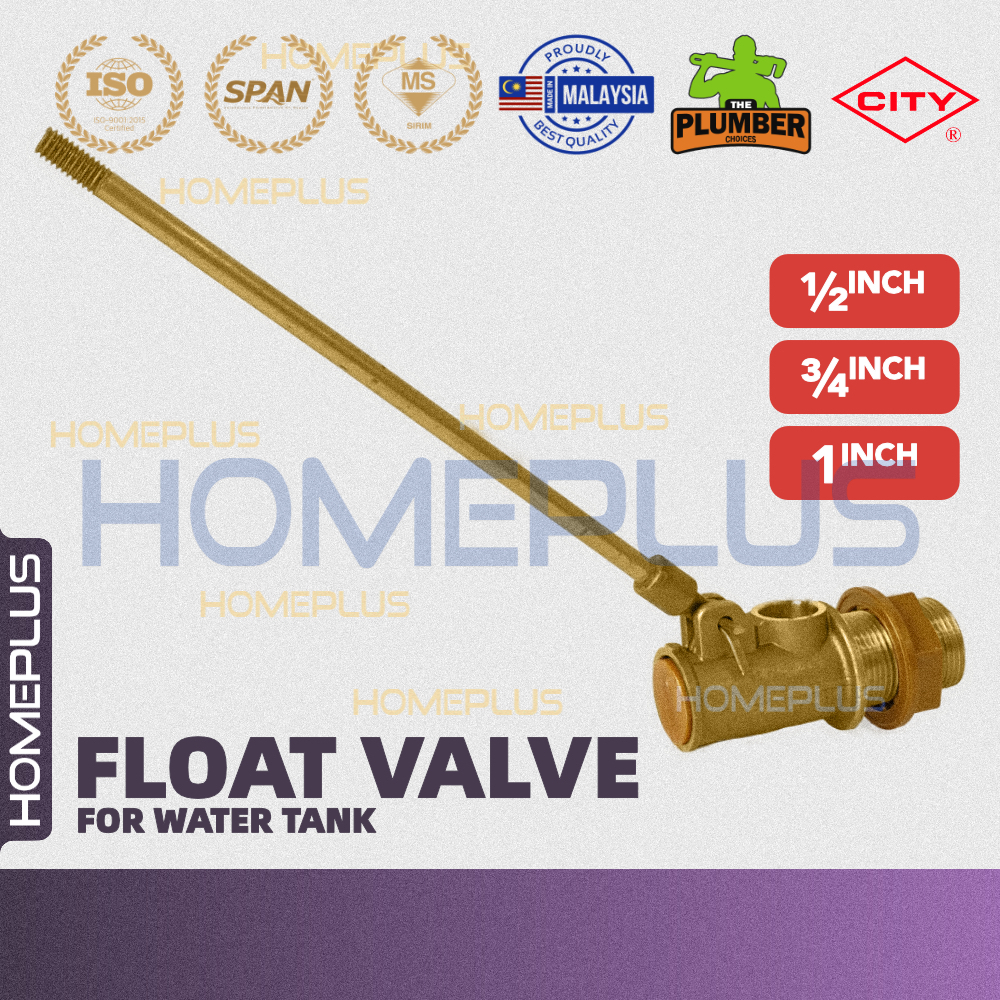 Homeplus City Brass Float Valve Water Tank Batang Bola Tangki Tembaga ...