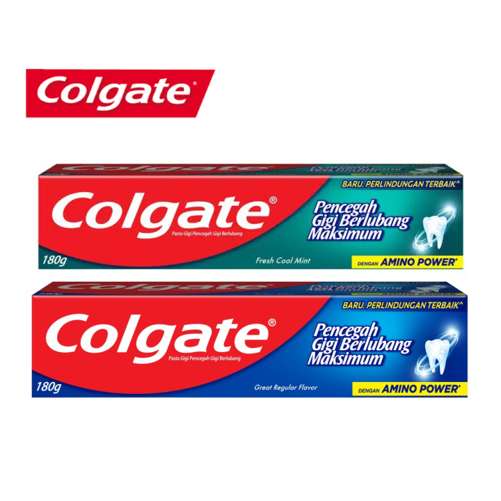 [180g] Colgate Toothpaste Great Regular / Fresh Cool Mint / Ubat Gigi ...