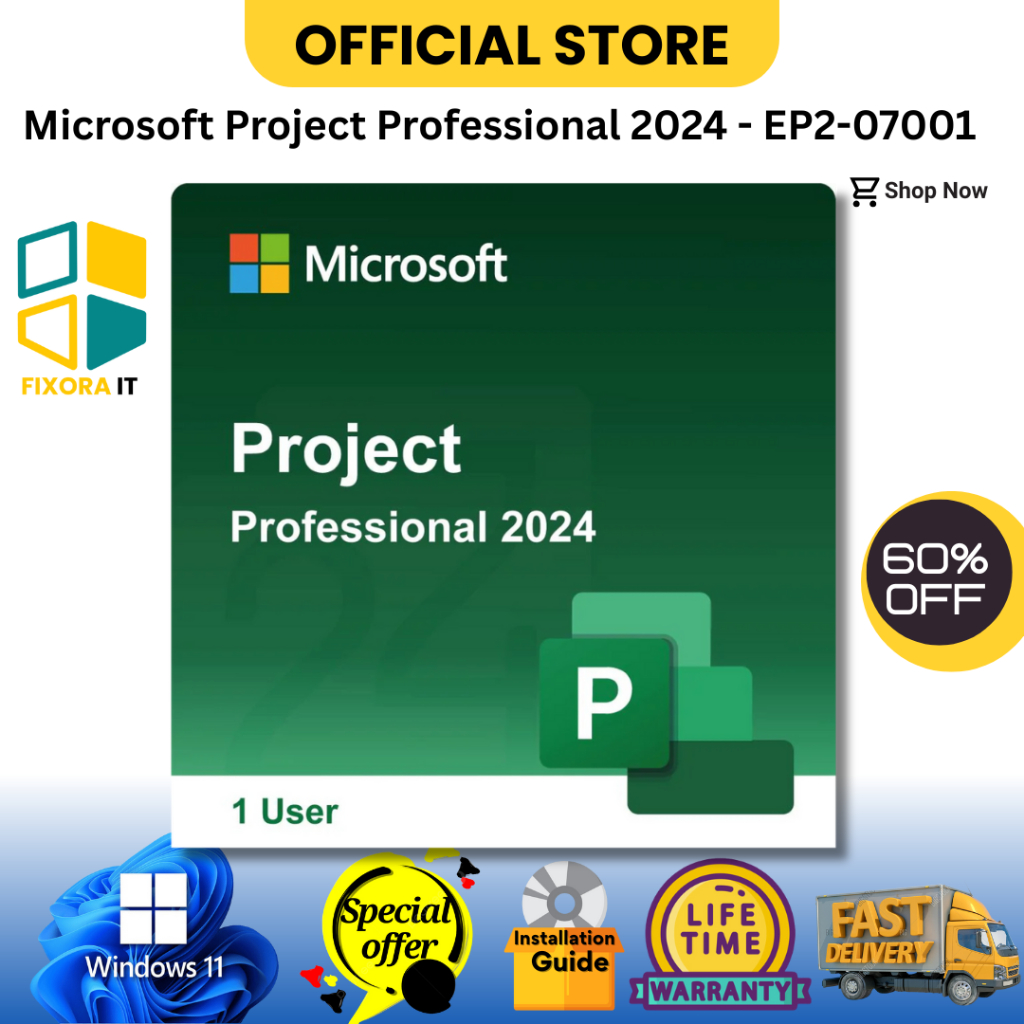 Microsoft Project Professional 2024 - EP2-07001 ALL LNG | Shopee Malaysia