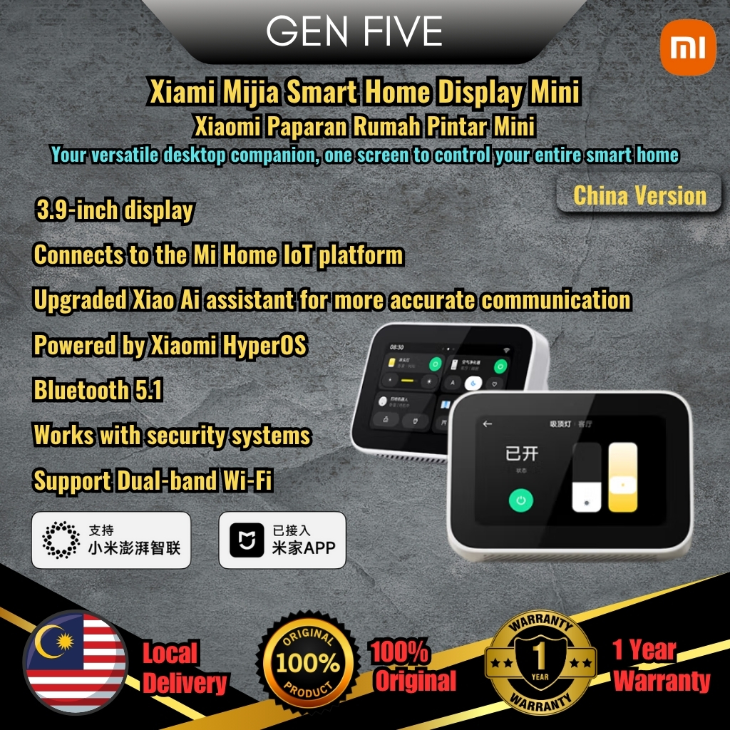 Xiaomi Mijia Smart Home Display Mini — Voice-controlled smart device ...