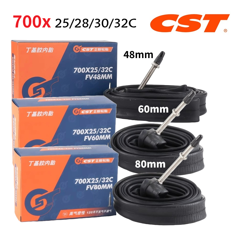 CST BICYCLE ROADBIKE 60MM VALVE INNER TUBE ( Presta FV ) 700 X 25C ...