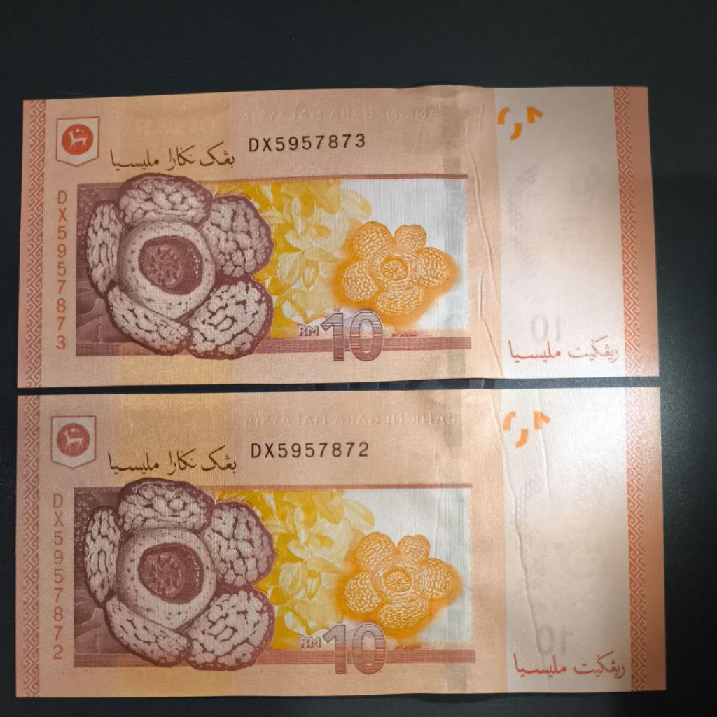 Malaysia rm 10 minor error ( as made wrinkle) banknote | Shopee Malaysia