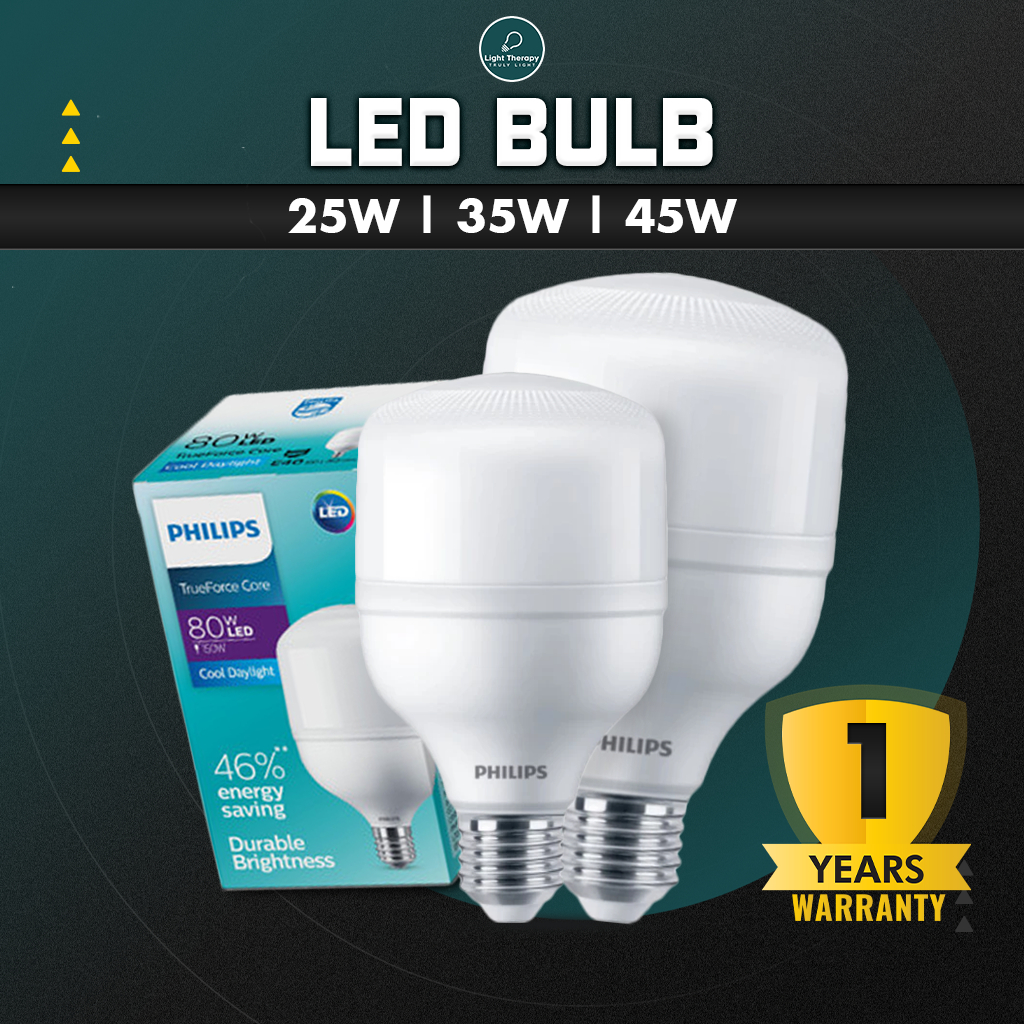 🔥PHILIPS🔥25w/35w/45w TForce Essential High Lumen Bulb Mentol Lampu LED ...