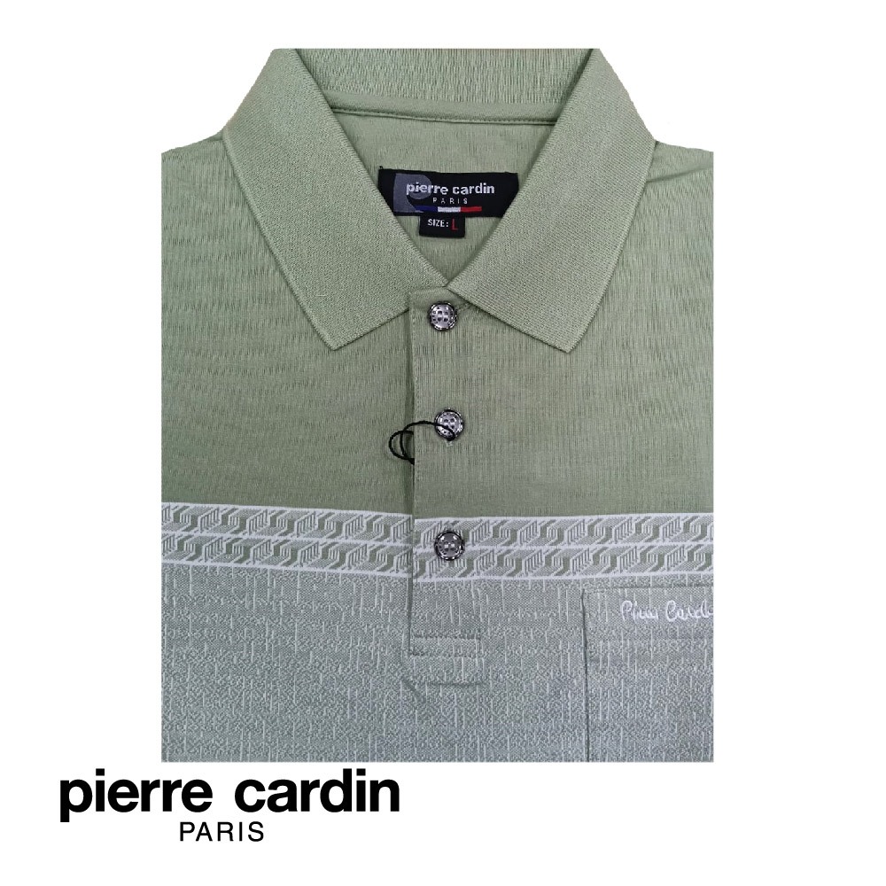 Pierre Cardin Mens Short Sleeve Yarn Dyed Stripe Jacquard Polo Tee With ...
