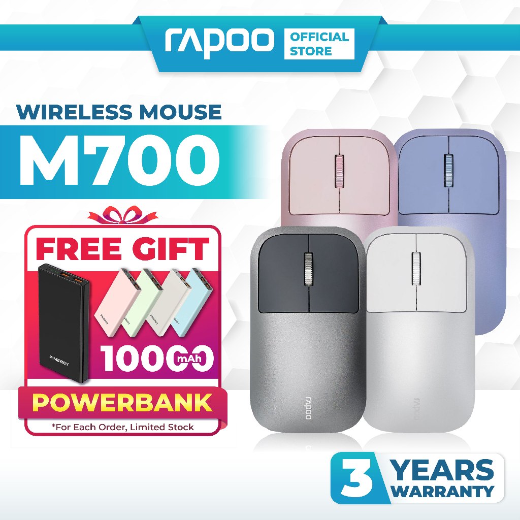 Rapoo Multi-Mode Wireless Silent Optical Mouse M700 | Shopee Malaysia