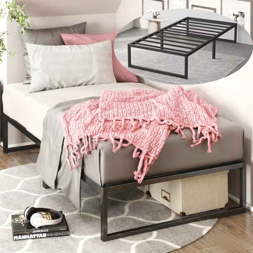 Local Stock Metal Bed Frame Single heavy duty Katil Besi queen Iron bed ...