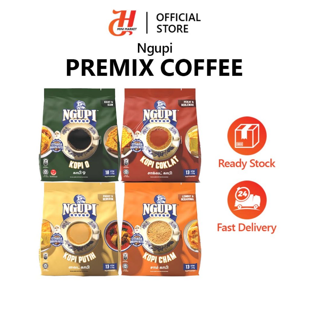 Zus Ngupi [Kopi Cham/White Coffee/Kopi Coklat/Kopi O]3in1/Premix coffee ...