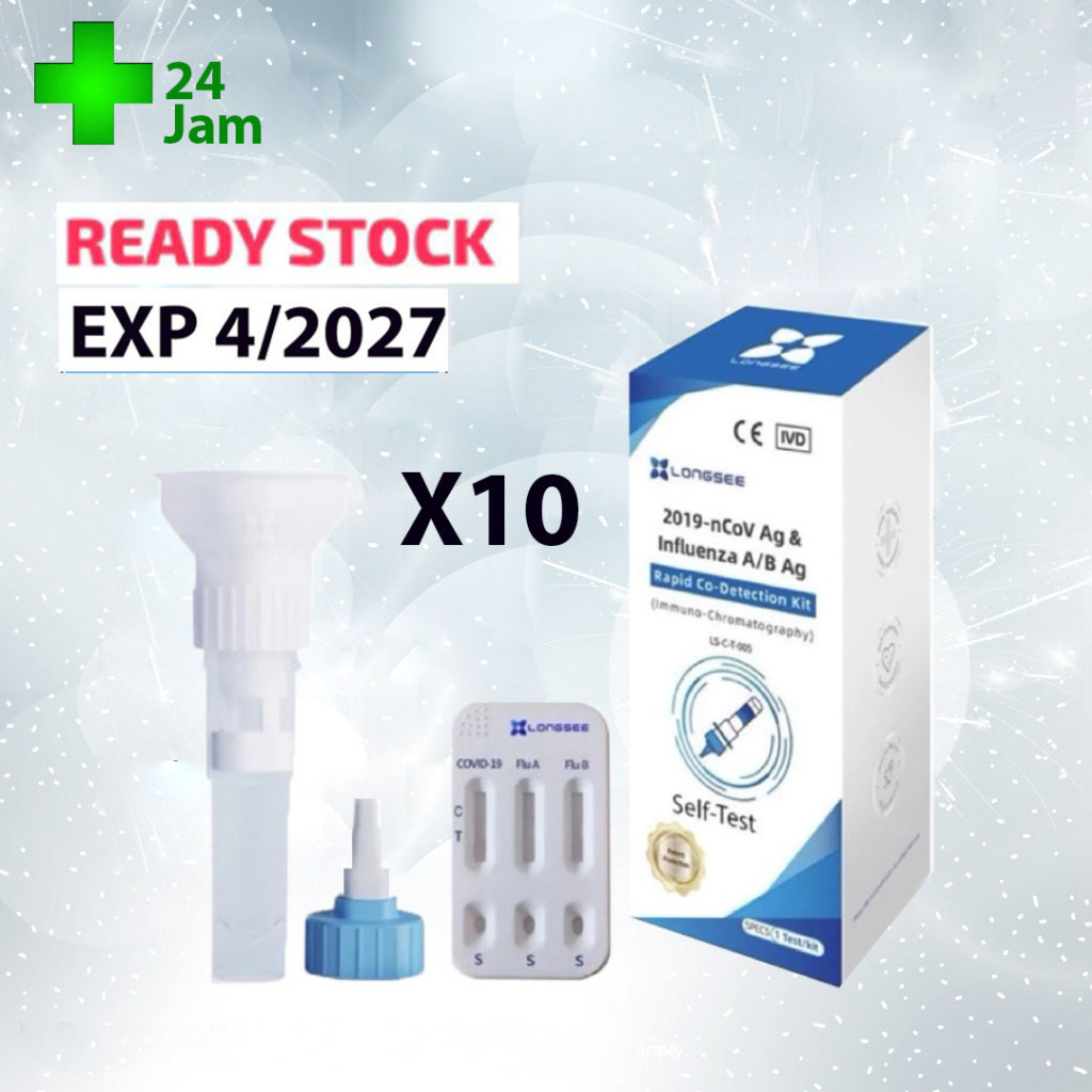 (10PCS) LONGSEE 3in1 COVID & INFLUENZA KIT AB | Shopee Malaysia